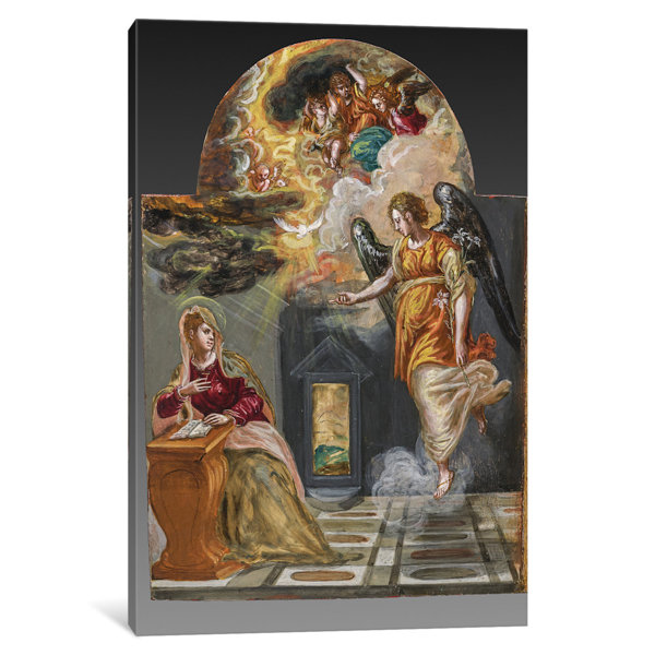 Bless international The Annunciation, (Back Side Of Right Panel From El Greco's Portable Altar ...